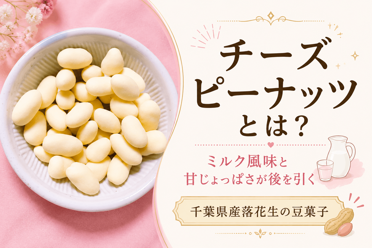 チーズピーナッツとは？ミルク風味と甘じょっぱさが後を引く千葉県産落花生の豆菓子
